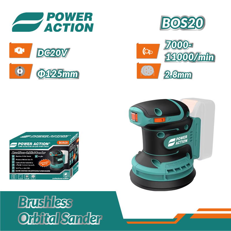 DC20V Cordless Brushless Random Orbital Sander